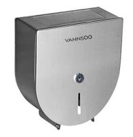 China INOVI WS-1056R Stainless Steel 304 Single Jumbo Roll Toilet Paper Dispenser 9 Inch Capacity Wall Mounted for sale