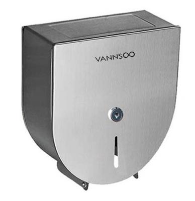 China INOVI WS-1056R Stainless Steel 304 Single Jumbo Roll Toilet Paper Dispenser 9 Inch Capacity Wall Mounted for sale