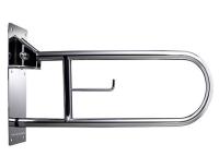 China Stainless Steel 304 Swing Up Grab Bar 24 Inch Brushed Bathroom Safety Rail for sale