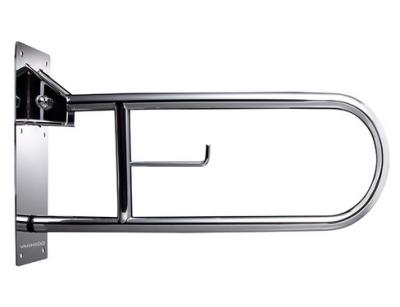 China Stainless Steel 304 Swing Up Grab Bar 24 Inch Brushed Bathroom Safety Rail for sale