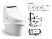 China INOVI C503 Smart Toilet 710x400x710mm Intelligent Siphonic Ceramic Bowl with Water Saving Design for sale