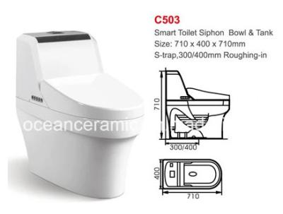China INOVI C503 Smart Toilet 710x400x710mm Intelligent Siphonic Ceramic Bowl with Water Saving Design for sale