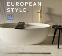 China INOVI SUS304 Linear Shower Drain 360° Rotation Outlet 60-120cm Length European Style Wet Room Waste for sale