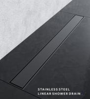 China INOVI 10/11 Series SUS304 Linear Shower Drain 50mm Gray/Black with Vertical & Horizontal Outlet Options for sale