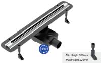 China INOVI 24 Plastic 360° Rotatable Horizontal Outlet Adjustable Height Shower Drain with 5-Year Warranty for sale