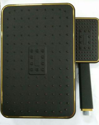 China INOVI YS-16304 Square Hand Shower with 3 Spray Functions - G1/2 Connection in Polished Chrome/Matte Black for sale