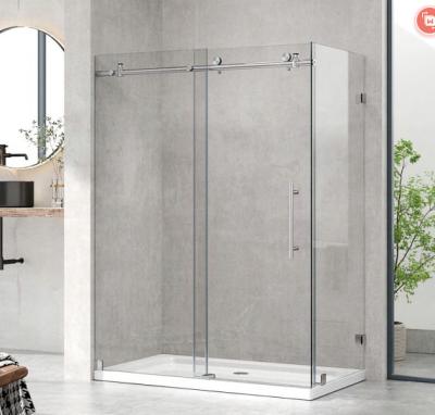 China INOVI-CS3310 52x36x79 Inch 10mm Tempered Glass Quadrant Shower Enclosure with Sliding Door for sale