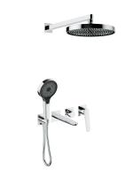 China Concealed Brass Shower Faucet System with Headshower and Hand Shower Complete Set - DN15 Connection G ⅜ for sale