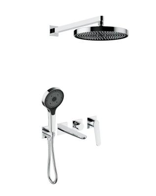 China Concealed Brass Shower Faucet System with Headshower and Hand Shower Complete Set - DN15 Connection G ⅜ for sale