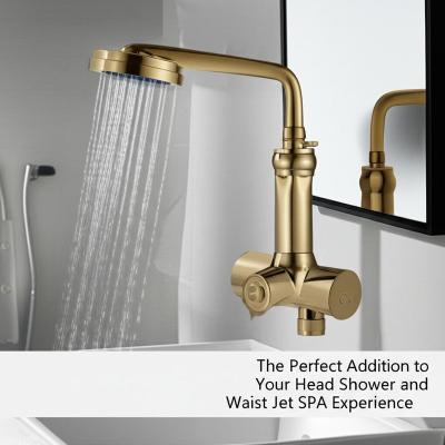 China Chrome Thermostatic Shower Set Temperature Memory Lock Water-Saving Pause with Eco Brass Fixture for sale