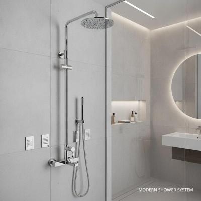 China Chrome Finish Faucets Featuring Head Shower and SPA Waist Jet Ideal for Modern Bathroom Installations for sale