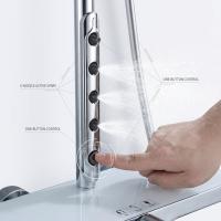 China Waterfall Bathtub Filler Wall Mounted Wide Spout Solid Brass Tub Faucet Handheld Sprayer White Finish for sale
