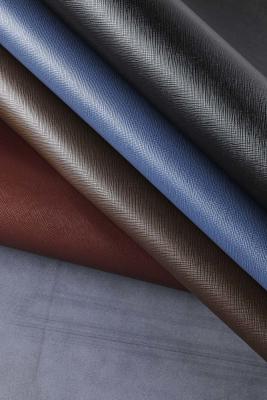 China Abrasion Resistant Silicone Leather Fabric Black Crudeed Cross Pattern Selects Three Sided Straight Tube for sale