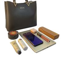 China European And American Fashion Women Leather Handbags Width 14cm Large Capacity for sale