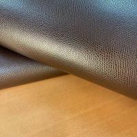 China Wear - Resistant Silicone Leather Fabric Brown Small Stone Pattern Three Sided Straight Tube for sale