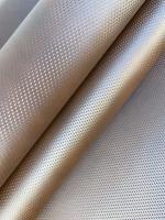 China Small Braided Silicone Leather Fabric Light Brown 130cm Width for sale