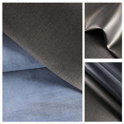 China Anti - Fouling Finished Silicone Leather Fabric Microfiber For Bags And Belts for sale
