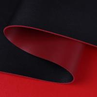 China 1.7-1.8mm Wine Red Pu Synthetic Leather Faux Suede Leather Fabric For Car Seat for sale