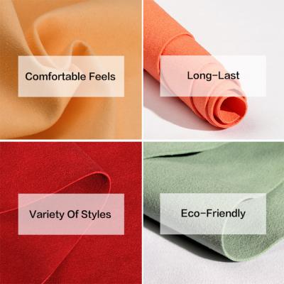 China Customized Napped Pu Microfiber Leather Abrasion Resistant for sale