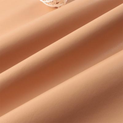 China Abrasion Resistant Apricot Upholstery PVC Leather 1.4mm To 1.6mm Thick for sale