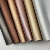 China Khaki Brown Fadeless Fold Resistant PVC Leather Cloth 140cm Width for sale