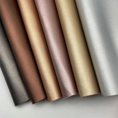 China Khaki Brown Fadeless Fold Resistant PVC Leather Cloth 140cm Width for sale