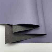 China Lime Grey Litchi Pattern Upholstery PVC Leather Material 1.55mm Thick for sale