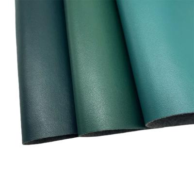 China Cross Grain Morandi Green PVC Artificial Leather Fabric PVC Faux Leather For Car Seats for sale