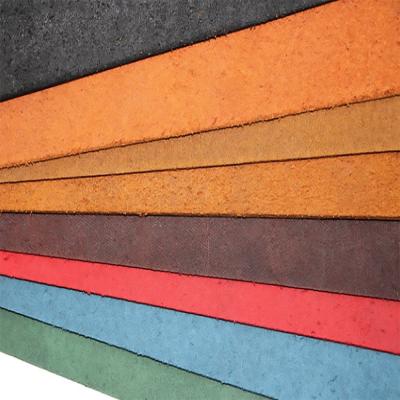 China 0.55mm Thick Orange Waterproof Leather Bags Mildewproof Premium Suede Fabric for sale