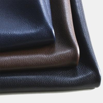 China Abrasion Resistant PU Leather Sporting Goods Dark Brown Artificial Suede Leather for sale