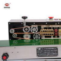 China FR-770 Horizontal Continuous Band Sealer 220V 500W with 0-25m/min Speed for Liquid Beverages and Pet Food Packaging for sale