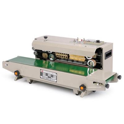 China Dry-ink Printing Technology FR-900 Automatic Continuous Band Sealer Machine for Bags for sale