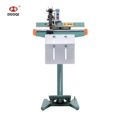 China PFS-450x1 Aluminum Frame Foot Pedal Sealing Machine 1000W 220V with Color Ribbon Coding for sale