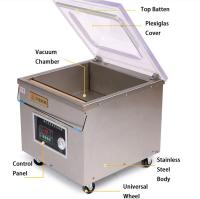 China Desk Type Single Chamber Vacuum Packing Machine DZ-350 220V 900W for Vegetables Fruits Meat for sale