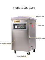 China DZ-500 Single Chamber Vacuum Packaging Machine 520mm Chamber Stainless Steel for Meat Sausage Seafood for sale
