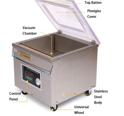 China Microcomputer Programmed Single Chamber Vacuum Packing Machine DZ450 220V 900W for Meat Vegetable Fruit for sale