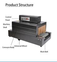 China Speed Packaging Model E-CVT Plastic Film Shrink Wrapping Machine with Iron Net Conveyor for sale
