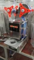 China 110V 350W Fast Food Tray Sealer for Yogurt Cups Aluminum Foil Manual Sealing Machine 10-20 Cups per Min for sale
