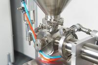 China Double Heads Pneumatic Paste Filler 5-5000ml SS304 for Honey Cream Cosmetic Beverage for sale