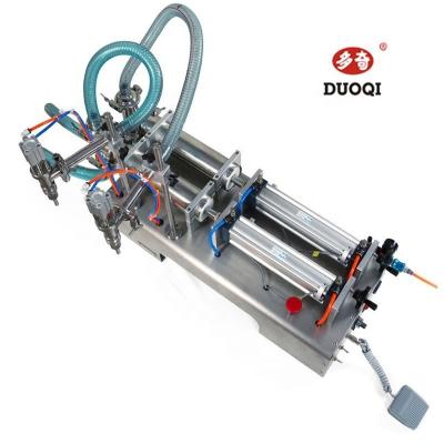 China Semi Auto Dual Head Piston Liquid Filling Machine 110V 25-250ml for Cosmetic Honey Oil for sale