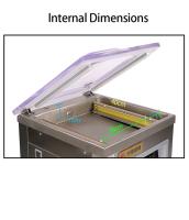 China DUOQI DZ-400 Single Chamber Vacuum Packing Machine 440x420mm Chamber 900W Motor for sale