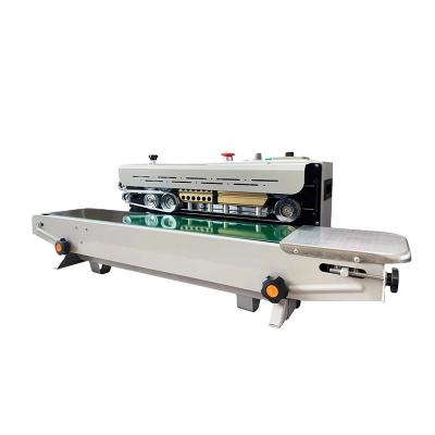 China FR-900 Continuous Band Sealer Machine 500W 220V for Plastic Film Bag Heat Sealing 0-12m/min Speed for sale