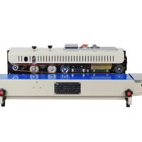 China FRD-1000 Horizontal Band Sealing Machine 800W 0-24m/min Continuous Bag Sealer with Ink Printing for sale