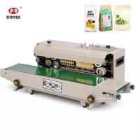 China DUOQI FR900 Continuous Table Sealing Shrink Sleeve Seaming Machine 500W 220V for Iron Packaging for sale
