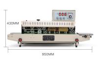 China FR-980 Ink Coder Printer with 500W Heat Band Sealer for Plastic Bags - 0-30m/min Sealing Speed for sale