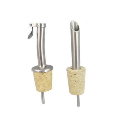 China Stainless Steel Pourer with Cork for Ceramic Olive Oil Bottles 8mm Spout for sale
