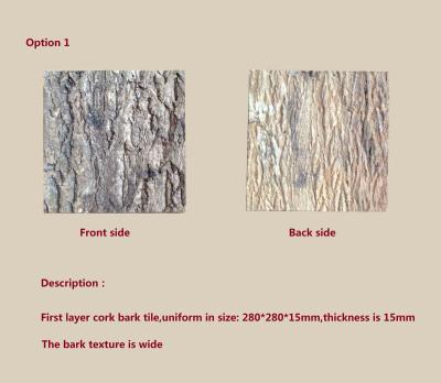 China Customized Size Cork Bark Tiles Easy Installation Natural Wall Covering 30x30cm for sale