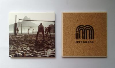 China Widely Popular Cusomized Design Printed Square ceramic coaster with cork backing for home/Hotel for sale