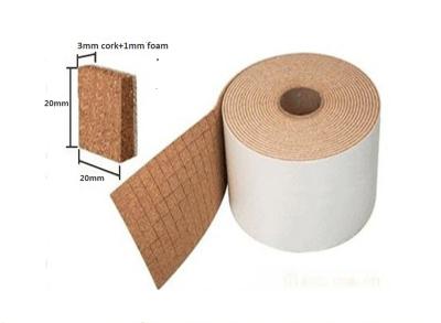 China Cork pads on roll for protective glass,18*18mm for sale