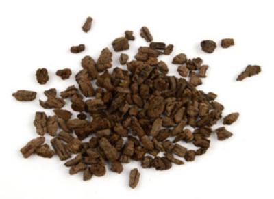 China Dark Cork Granules 80-90 g/L Density Fourth Grade Sound Heat Insulation for sale